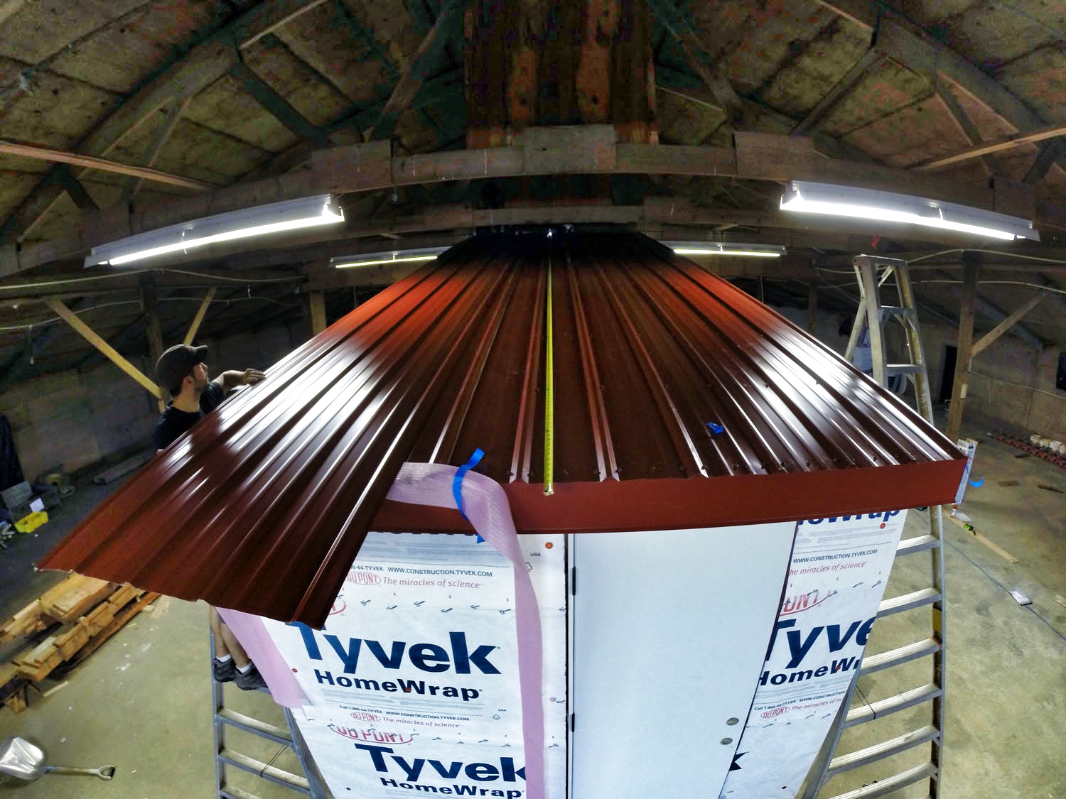 installing the metal roof panels